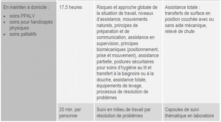 STANDARD PDSB – FORMATION EN COURS D'EMPLOI - SECOURISME RCR QUÉBEC