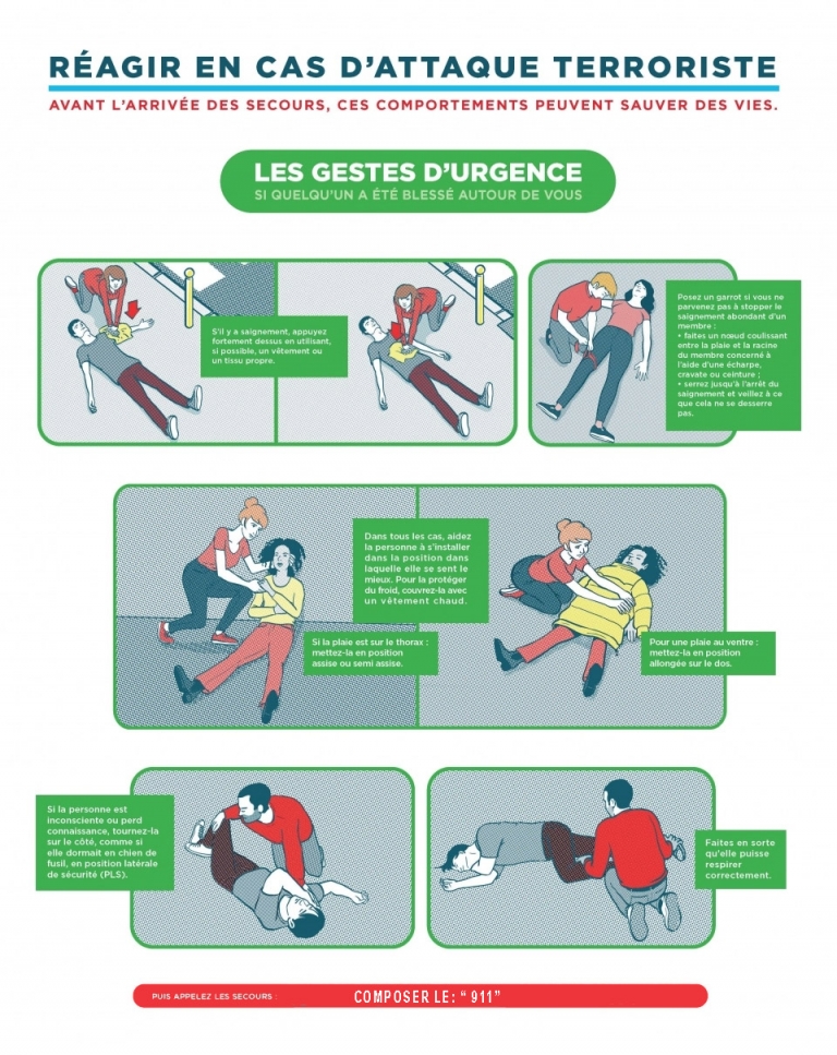 COMMENT RÉAGIR EN CAS D'ATTAQUE TERRORISTE - SECOURISME RCR QUÉBEC COMMENT RÉAGIR EN CAS D'ATTAQUE TERRORISTE - SECOURISME RCR QUÉBEC